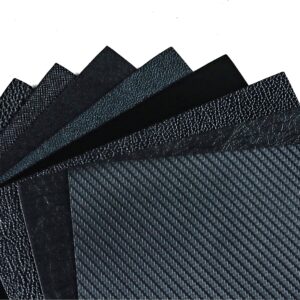 Black Faux Leather Sheets for Crafts, 10PCS/Set 8.3" x 12"(21cm x 30cm) A4 Synthetic Leather Fabric Sheets for Leather Earrings Bows Making PU Glitter Fabric Leather for DIY Projects(All Black)