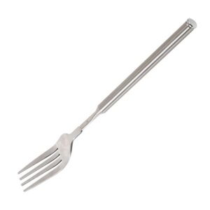 malemollygebide retractable creative kitchen stainless steel fork,machine washable,scratch-resistant,portable, silver color,easy to clean,extended to 25 inches,shortest to 8.67 inches