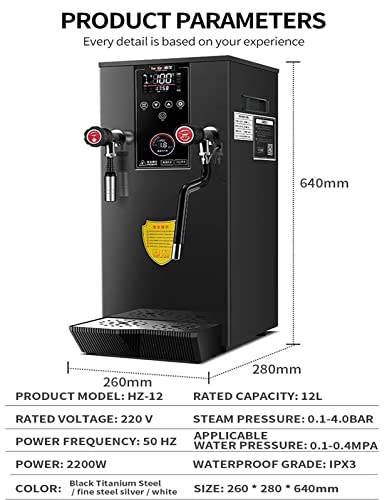 KJLYLPP 12L Commercial Multi-Purpose Milk Frother, Electric Milk Foam Maker LED Display for Espresso Coffee Tea Coffee Shop Dessert Shop Hotel Milk