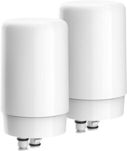 fachioo faucet filter replacement, replacement for brita® faucet filter, brita® 36311 on tap water filtration system, brita® fr-200, ff-100 replacement filter, white (pack of 2)