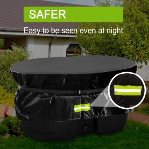 Rubermaid 150 Gallon Oval Stock Tank Cover for Cold Plunge Insulated Hot Tub Cover Outdoor Ice Bath Cover Water Trough Cover Farm Water Tank Cover Horse Trough Cover Stock Pond Cover Waterproof