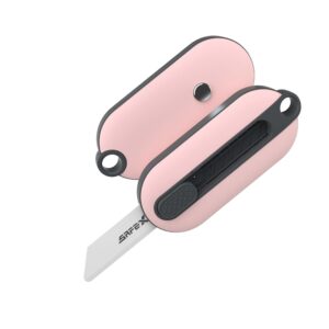 box cutter retractable, box opener, ceramic box cutter, mini box cutter, safety box cutter, cute box cutter, small box cutter for women (ceramic-pink)