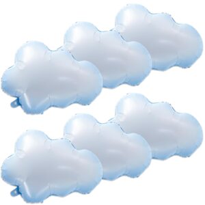 ckepvo cloud balloons 6pcs white cloud foil balloons cloud party decorations,cloud balloon for birthday party decorations supplies themed party birthday baby shower,clouds decorations