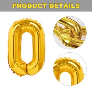 Ckepvo 25Pcs Chain Balloons 16 inch Gold Chain Balloons Hip Hop Party Decorations,Giant Balloon Chain For 90s Party Decorations, Gold Foil Balloons Party Supplies And Decorations (A-Gold)