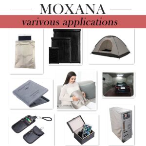 MOXONA Faraday Fabric Kit (44" W × 108" L Fabric + 400" L Tape).Multi-Purpose Conductive Cloth.Premium Soft Material Easy to Cut for DIY Faraday Bags.RFID Fabric.