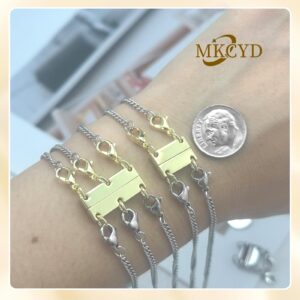 MKCYD Multi Necklace Layering Clasps Magnetic Necklace Clasp,Gold and Silver Necklace Separator for Layering Multiple Necklace Clasp for Women