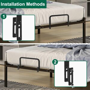 ANTEISI 4 Pcs Mattress Holder for Metal Bed Frame,Mattress Retainer,Non Slip Mattress Gripper,Mattress Slide Stopper for Metal Frame.Black