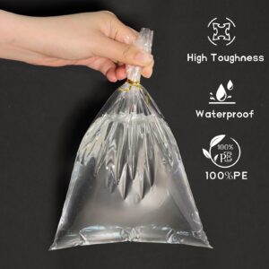 WIKDAY Clear Gift Bags 10 PCS 24x30 Inches Large Cellophane Wrap for Gift Baskets Wrapping Plastic with Ties for Gift Giving, Packaging Products