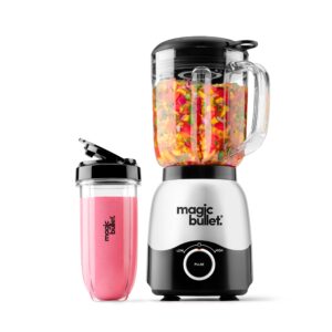 magic bullet combo blender, 48oz pitcher, blending cup, simple speed dial – mbf50200