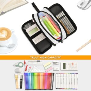 UMIRIKO White Solid Pencil Pen Case Large Capacity Multi-slot Pen Pouch Holder for School Office College Student Teens Adult 01