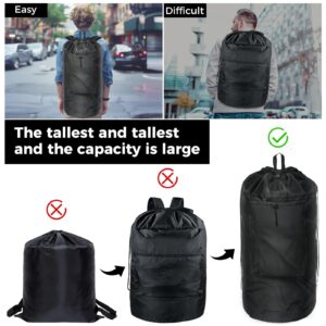 120L Extra Large Heavy Duty Laundry Backpack Bag, Washable Travel Laundry Bags with Shoulder Straps, College Students Laundromat Dorm Room Essentials, Dirty Clothes Hamper Bag for Camping