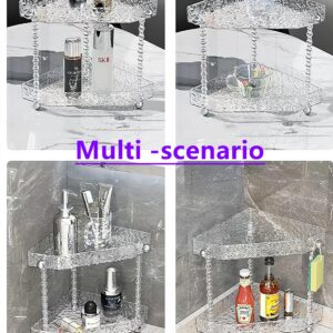 BEENIFIC Corner Bathroom Counter Organizer,Vanity Skincare Perfume Organizer Tray,Makeup Organizer Countertop,Bathroom Storage Corner Shelf