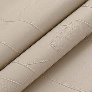 marine vinyl fabric, upholstery faux leather - 61" width (actual usable portion 57"), specially designed for upholstering automobile car seats, sofas, and chairs(beige,pre-cut 36"x61")