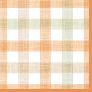 ​quera 50 pack fall plaid paper napkins autumn cocktail napkins tartan check scottish square disposable bar napkins for thanksgiving party, baby shower, celebration party