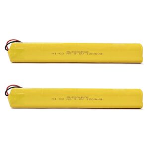 glesource 9.6v bbat0043a emergency light battery, aa*8 1200mah batteries compatible for osi osa228 dantona custom-306-u bbat0044a baa-96 elb-b003 exit sign battery replacement (2 pack)