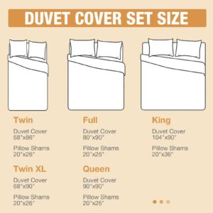 YULEEE Mushroom Duvet Cover Twin Size - Green Bedding Set, Floral and Plants Comforter Cover Set with Zipper Closure for Woman Adult Girls Boys, 1 Twin Duvet Cover with 2 Pillowcases