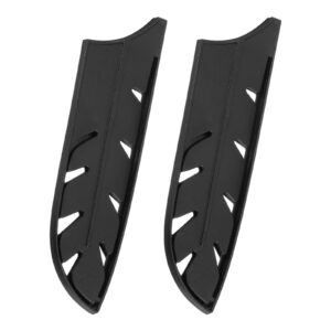 uxcell 2pcs knife cover sleeves blade edge guards for 7" santoku knife blade edge protector universal knife sheath for kitchen, black