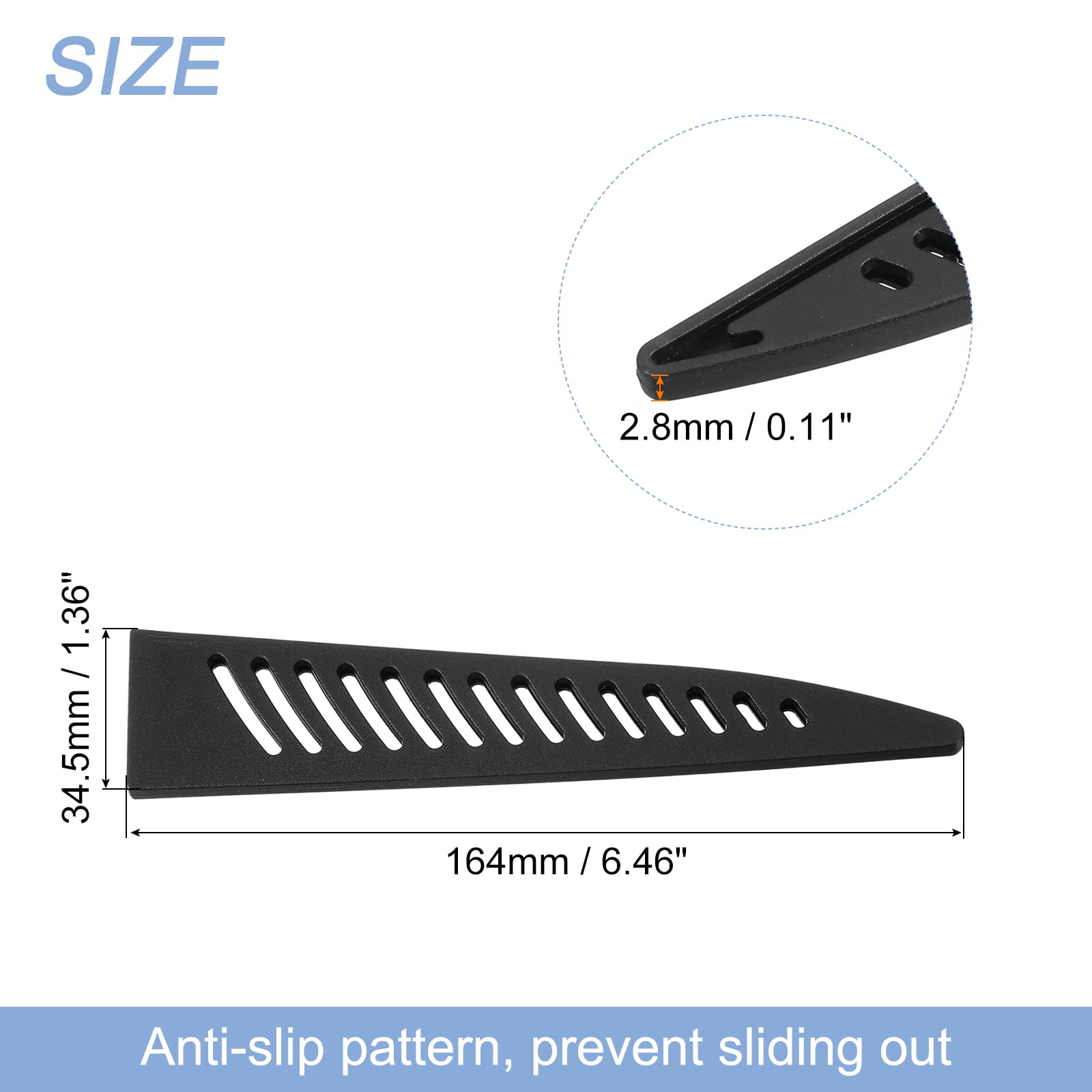 uxcell 2Pcs Knife Cover Sleeves Blade Edge Guards for 6" Boning Knife Protector Universal Knife Sheath for Kitchen, Black