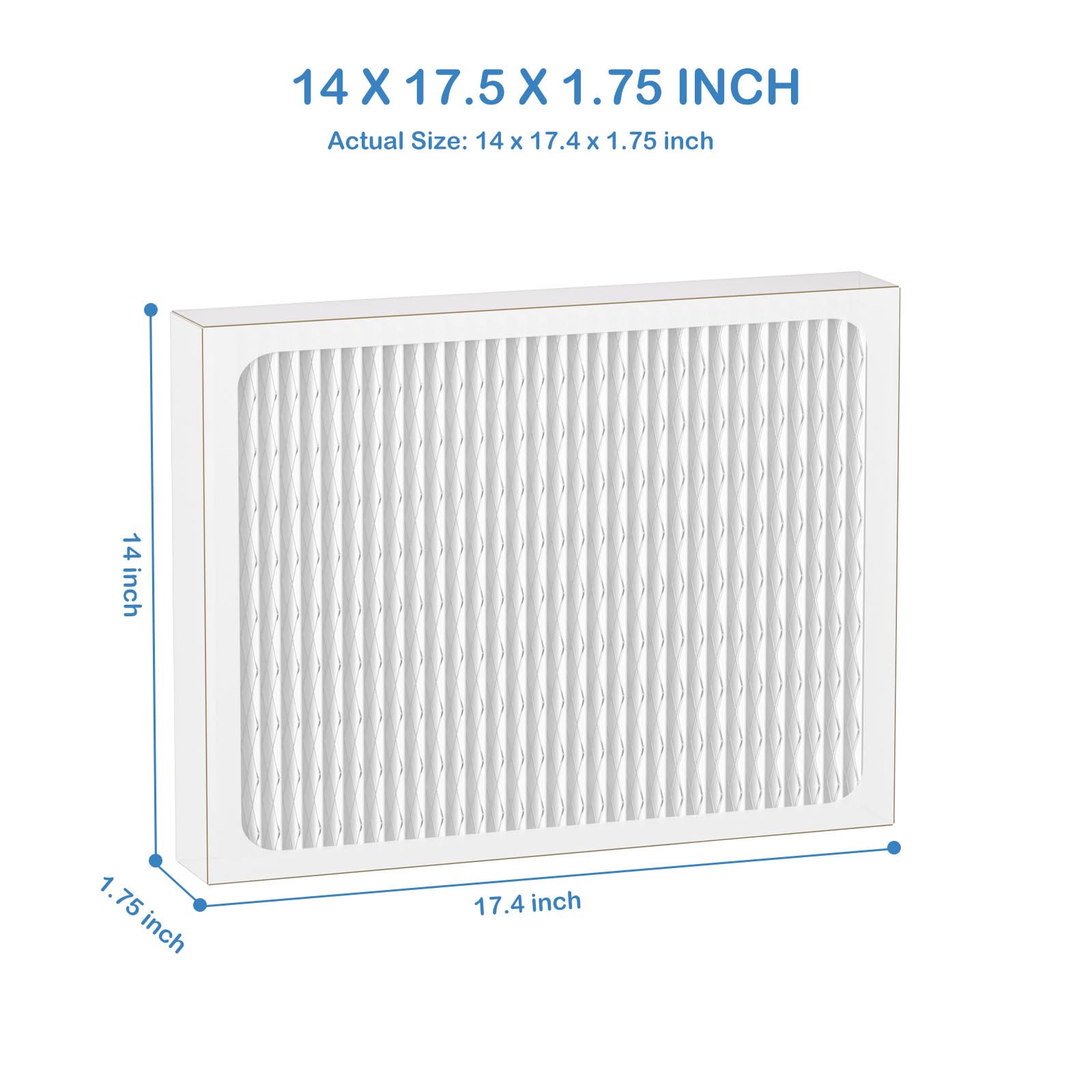 14 x 17.5 x1.75 MERV 13 Replacement Dehumidifier Filter Compatible with Santa Fe Advance90, Advance100, Advance120, Honeywell DR90 & DR120 dehumidifier Models, 4 Pack