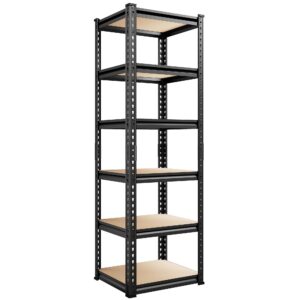 reibii storage shelves, 6 tier garage storage shelving units loads 2250lbs, 72’’h adjustable heavy duty metal shelves for storage rack for warehouse pantry kitchen closet,16’’w x16’’d x72’’h