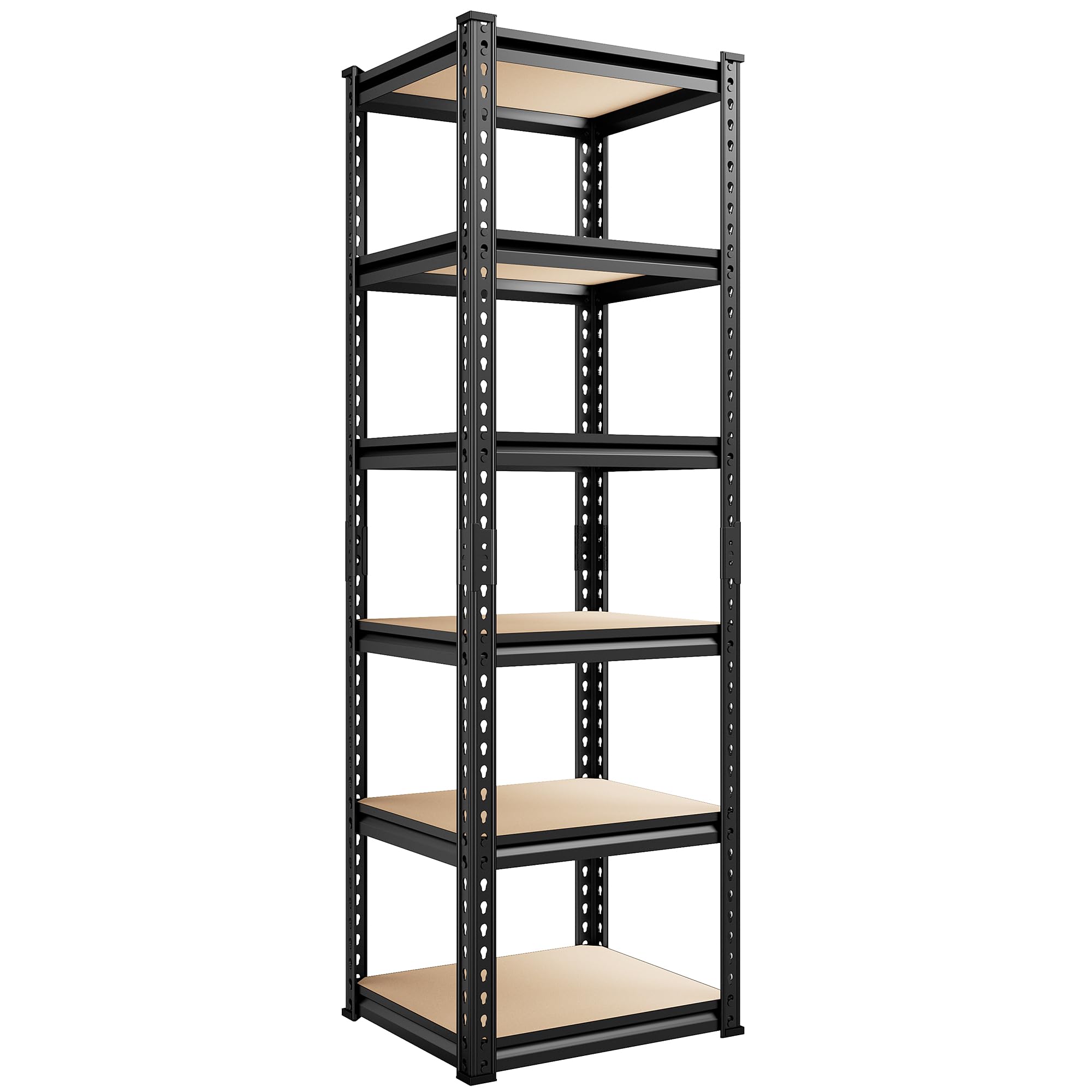 REIBII Storage Shelves, 6 Tier Garage Storage Shelving Units Loads 2250LBS, 72’’H Adjustable Heavy Duty Metal Shelves for Storage Rack for Warehouse Pantry Kitchen Closet,16’’W X16’’D X72’’H