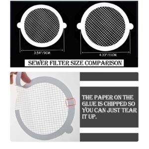 43Pack Disposable Shower Drain Hair Catcher Waterproof Mesh Stickers,Kitchen Sink Drain Strainer,Bathtub Hair Catcher for Drain,Sink Stopper,Bathtub Accessories,Bathroom Necessities (4.33"/11CM)