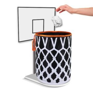 trash can basketball hoop, collapsible wastebasket hoop, basketball trash can for home, office, kitchen, room, party, gym, outdoor