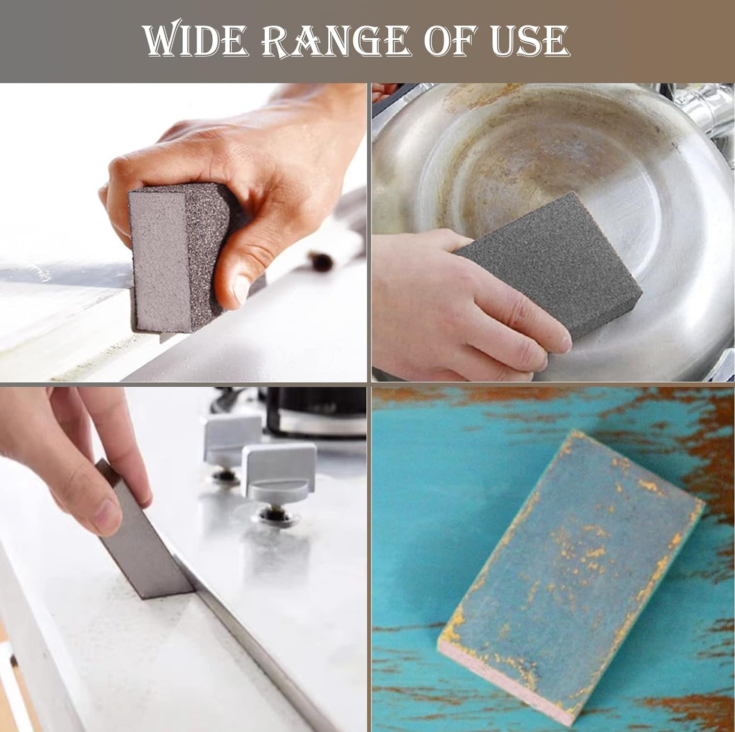 4 Pack 220 Grit Single Angle Sponge Sanding Block, Washable and Reusable Sanderpaper Hand Sanding Sponge for Wood Drywall Metal Home Sanding