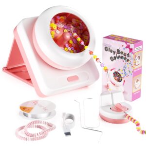 electric bead spinner, cordless clay bead spinner rechargeable with 3 speeds 9 adjustable angles and needles, automatic seed bead spinner for bracelet jewelry necklaces making, gift ideas for girls