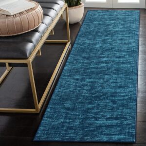 rugsreal solid kitchen runner rug 2x8 long hallway runner rug contemporary area rug machine washable floor cover modern runenr rug for living room bedroom, indigo