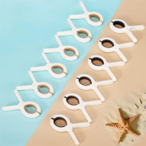 TRBSXRT 12Pcs Beach Towel Clips for Beach Chair - Plastic Clothes Pins with Strong Anti-Rust Springs and Quilt Clips Large Strong Clothes Clips Keep Towel from Blowing Away (3.8 inches)