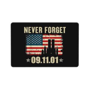 HYYTNHJSD Never Forget 911 Area Rug Anti-Slip Floor Mat 36"x24" for Family Living Room and Bedroom