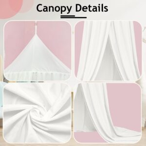 Daksha White Princess Bed Canopy, Mosquito Net for Kids Bed, Play Tent, Children Reading Nook Canopies Indoor, Hanging Bed Net for Girls Room House