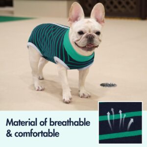 OUOBOB Dog Recovery Suit, Dog Onesie for Surgery Female Male After Spayed, Dog Surgical Bodysuit Neuter Abdominal Wounds Bandages Cone E-Collar Alternative Anti-Licking for Medium Dogs French Bulldog