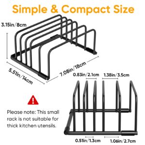 AKSONMN Metal Black Cutting Board Organizer Rack - Perfect Stand for Cutting Boards, Baking Sheets, Cookie Pans, and Bakeware - Ideal for Kitchen Cabinet & Countertop Storage