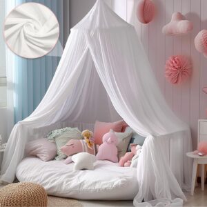 Daksha White Princess Bed Canopy, Mosquito Net for Kids Bed, Play Tent, Children Reading Nook Canopies Indoor, Hanging Bed Net for Girls Room House