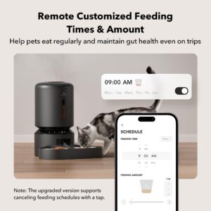 PETLIBRO Automatic Cat Feeder for 2 Cats, 5G WiFi Cat Food Dispenser with APP Remote Feeding, 5L Timed Automatic Dog Feeder, 1-10 Meals/Day, 10s Meal Call, Dual Trays Pet Feeder for Cat, Dog