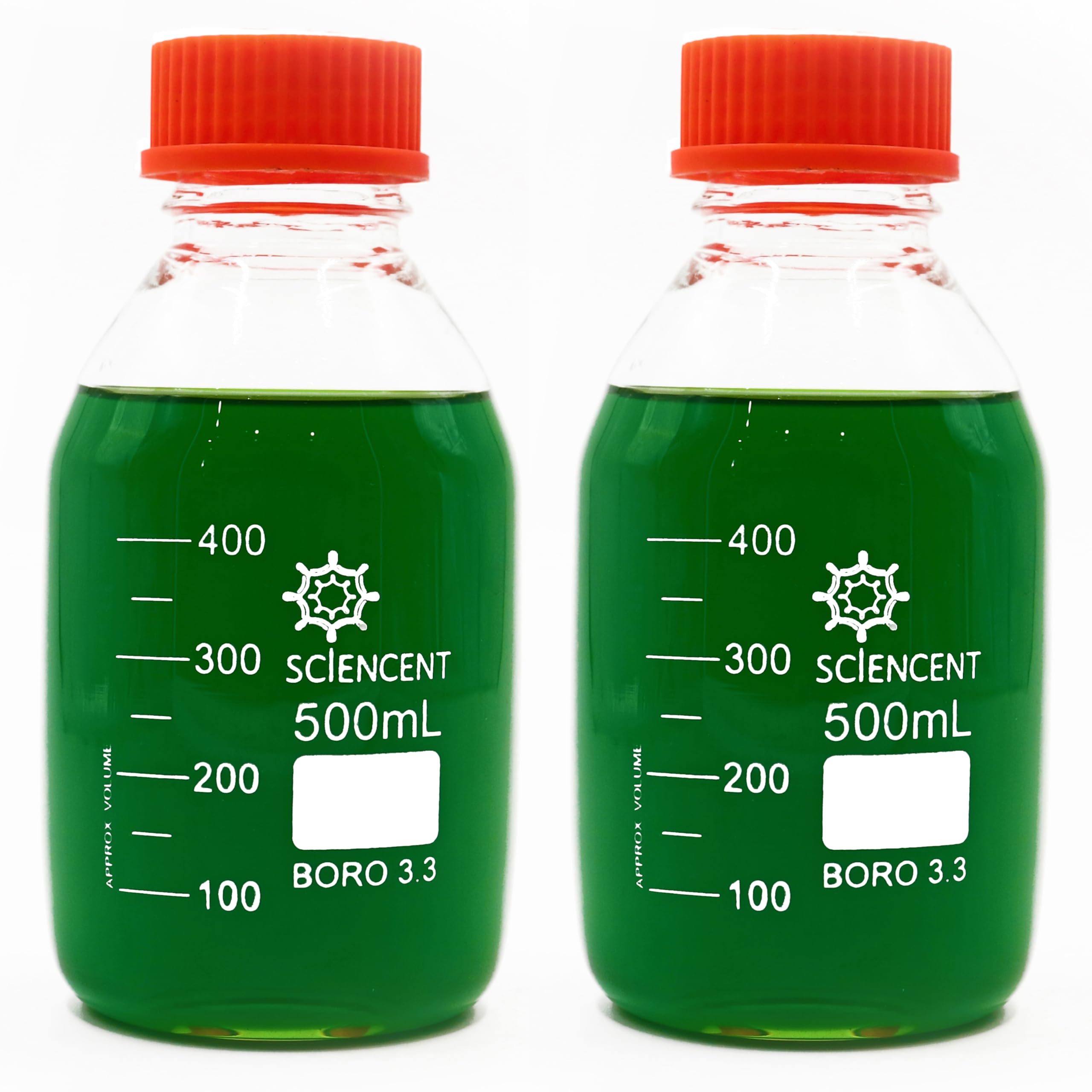 Sciencent Glass Media Bottles (500ml (Pack of 2))