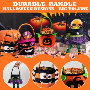 Halloween Trick or Treat Bags for Kids Candy Bucket Tote, Hands Party Favors Basket, Halloween Trick or Trade Bag, Cat