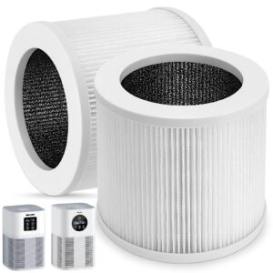 aiskaer 2-pack a1 a1w replacement filter compatible with vewior hqsc-50,hqkj-80,ameifu ap01w,koios hqkj-50 air purifier,3-in-1 h13 true hepa filter