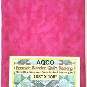 Generic Premier Quilt Backing, King, Seamless, Blender Rasberry Sorbet, 108""x108"", by AQCO