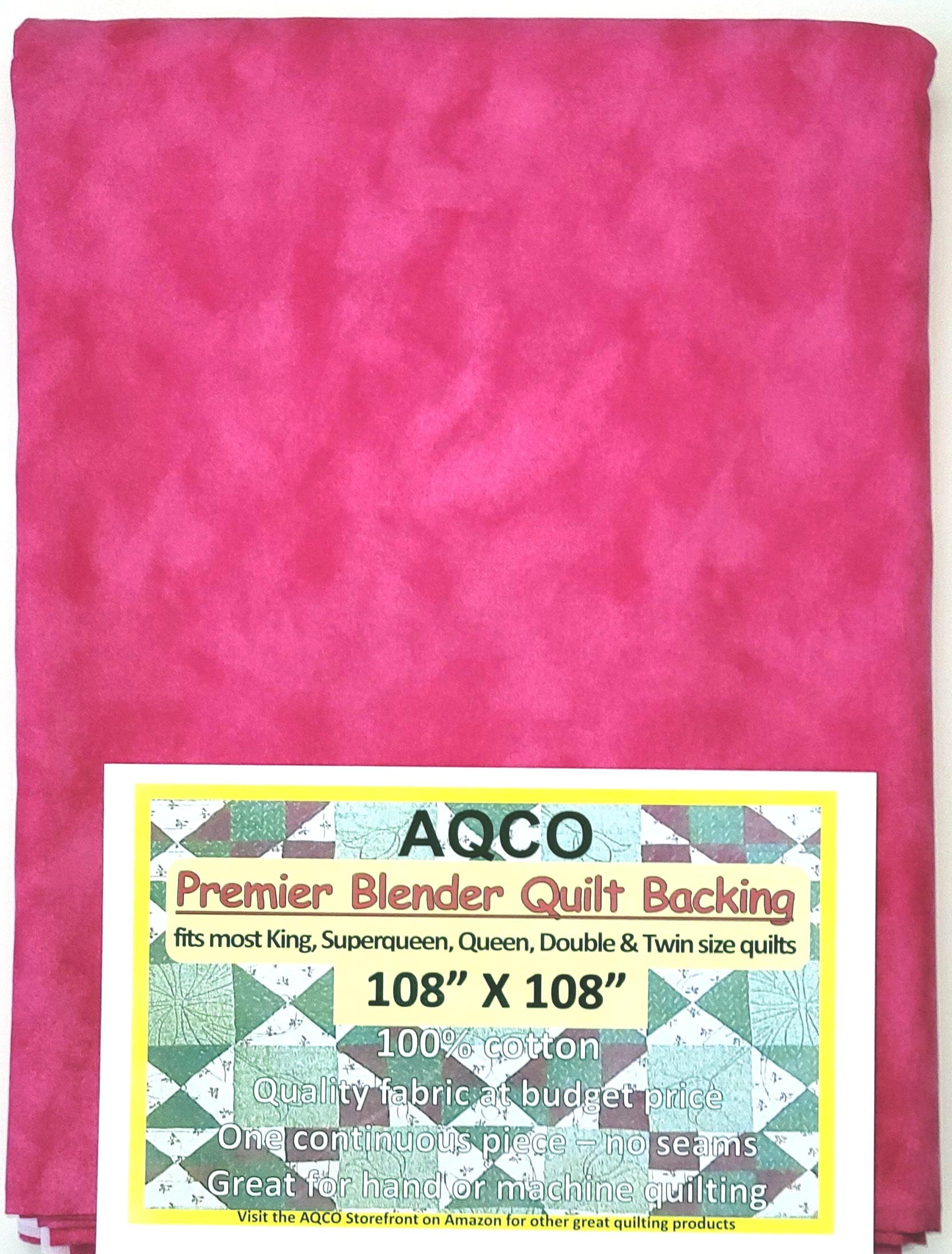 Generic Premier Quilt Backing, King, Seamless, Blender Rasberry Sorbet, 108""x108"", by AQCO