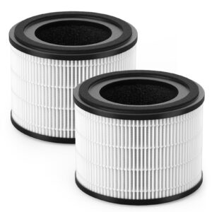 ap-s0610l true hepa filter compatible with mooka ap-s0610l air purifier, 3-in-1 h13 true hepa filter replacement, 2 pack