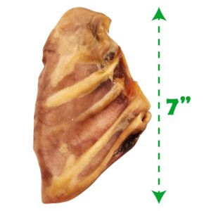 FETCHERONI Whole Pig Ears for German Shepherd Dogs Large - 40 Pack Long Lasting Dog Chews – Dog Treats One Ingredient Delicious All Natural Flavor – Easy to Digest Dog Treats for Large Dog