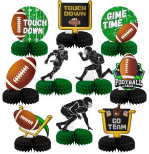 adeyoo 10pcs football party honeycomb centerpieces,football centerpieces for table birthday party centerpiece topper decorations for birthday baby shower tailgate party supplies