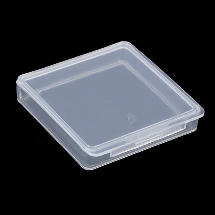 Farmer Mani 12 Pieces Square Empty Mini Clear Plastic Storage Containers with Lids for Tiny Items and Other Craft Projects.(1.85 x 1.85 x 0.32 inch)