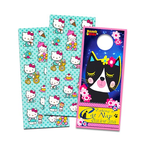 Hello Kitty Tote Bag for Girls, Women Set - Hello Kitty Accessories Bundle with Hello Kitty Reusable Bags Hello Kitty Grocery Bags with Stickers, More | Hello Kitty Tote Bag Set