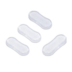 5pcs transparent toilet seat bumper set, silicone strong adhesive toilet seats lid bumpers, toilet seat buffers, toilet lid rubber pads for, home, hotel and hospital toilets and toilet parts