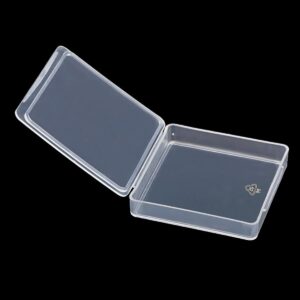 Farmer Mani 12 Pieces Square Empty Mini Clear Plastic Storage Containers with Lids for Tiny Items and Other Craft Projects.(1.85 x 1.85 x 0.32 inch)