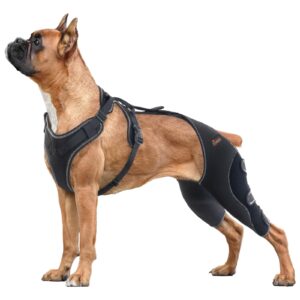 chamin dog leg braces for hind leg, dog acl knee brace support for cruciate ligament injury，osteoarthritis, luxating patella, muscle sore,et(extra large)